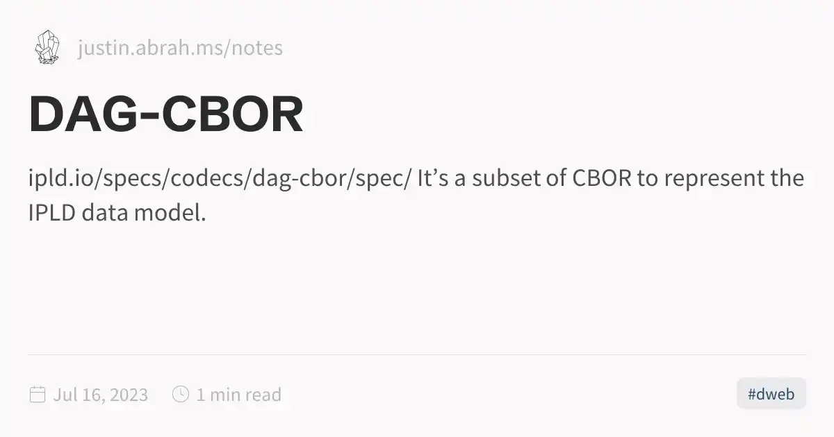 DAG-CBOR